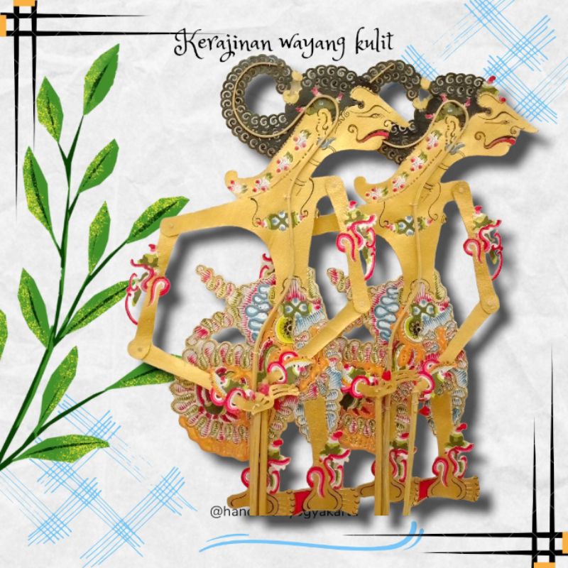 Jual Wayang kulit sapi Nakula dan Sadewa 1set saudara kembar | Shopee ...