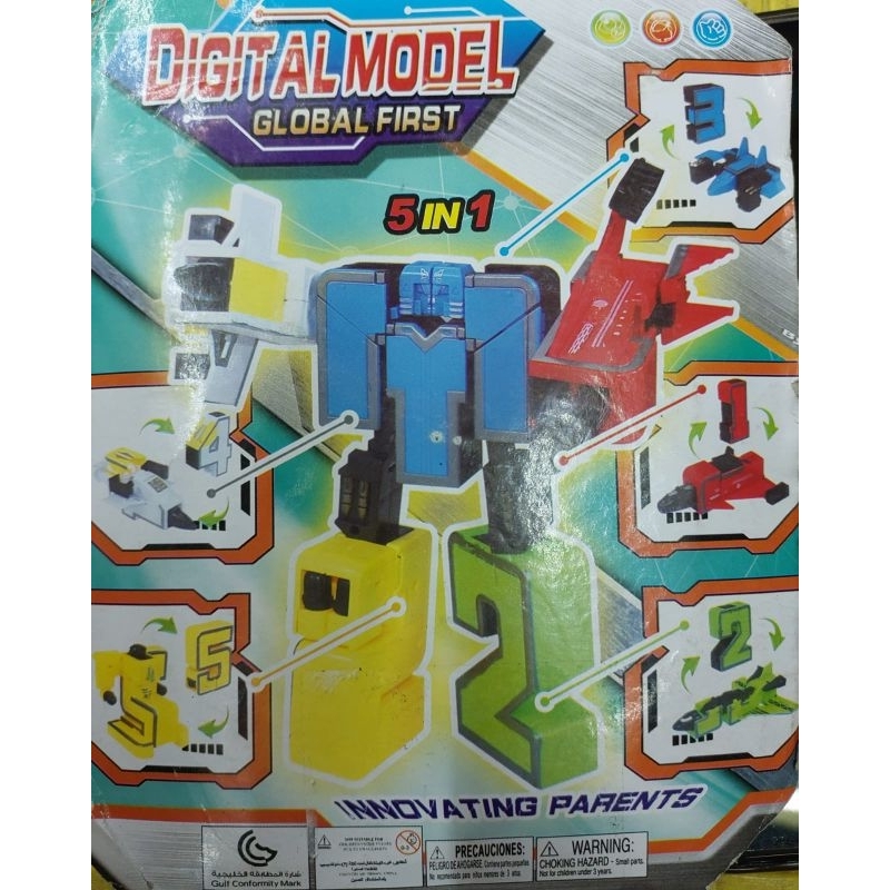 Jual Mainan Mech Man Mainan Robot Angka Transformer 5in1 | Shopee Indonesia