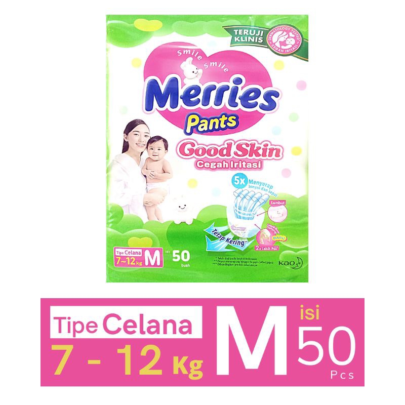 Jual Pampers Merries Pants M50 Merries L44 Merries XL38 Merries XXL28 ...
