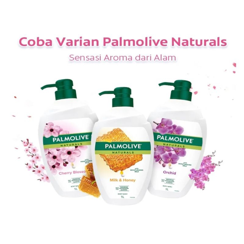 Jual PALMOLIVE NATURALS SHOWER GEL/SABUN MANDI SUSU 1L | Shopee Indonesia