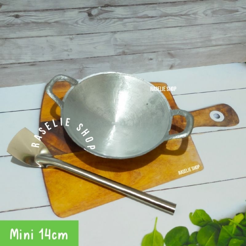 Jual Wajan MINI Kuali 14cm Cetakan Kue Ape Apem Serabi Surabi Solo Kue ...