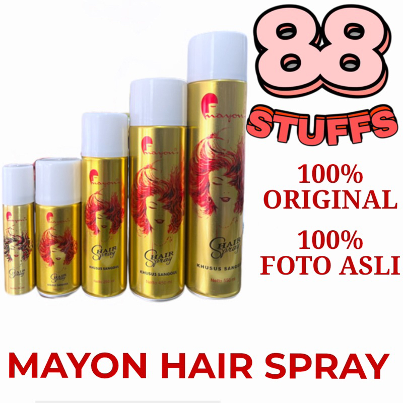 Jual •88• MAYON Hair Spray Kuat Tahan Lama Spray Hijab Spray Rambut ...
