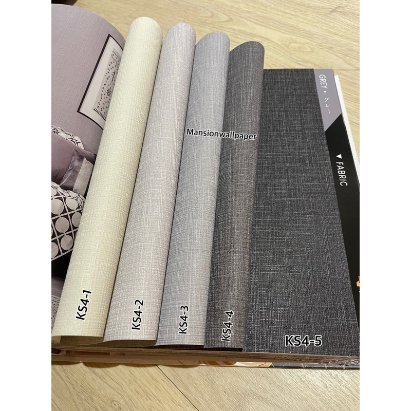 Jual Wallpaper Dinding Polos Abu Muda Abu Tua Minimalis Tekstus Kain ...