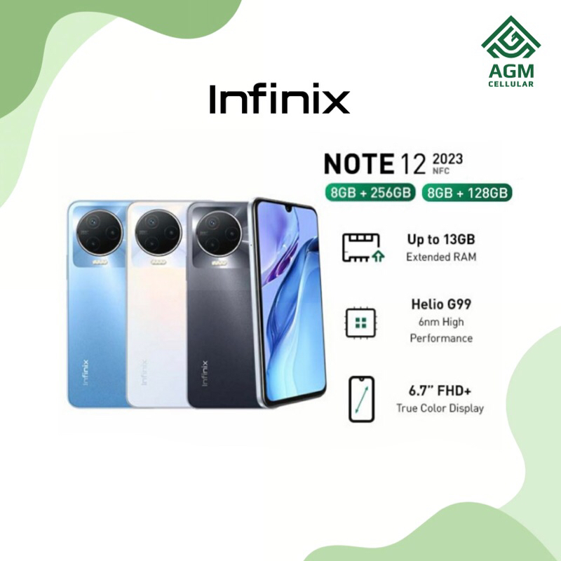 Jual HANDPHONE INFINIX NOTE 12 2023 NFC RAM 8GB/128GB (Volcanic Gray ...