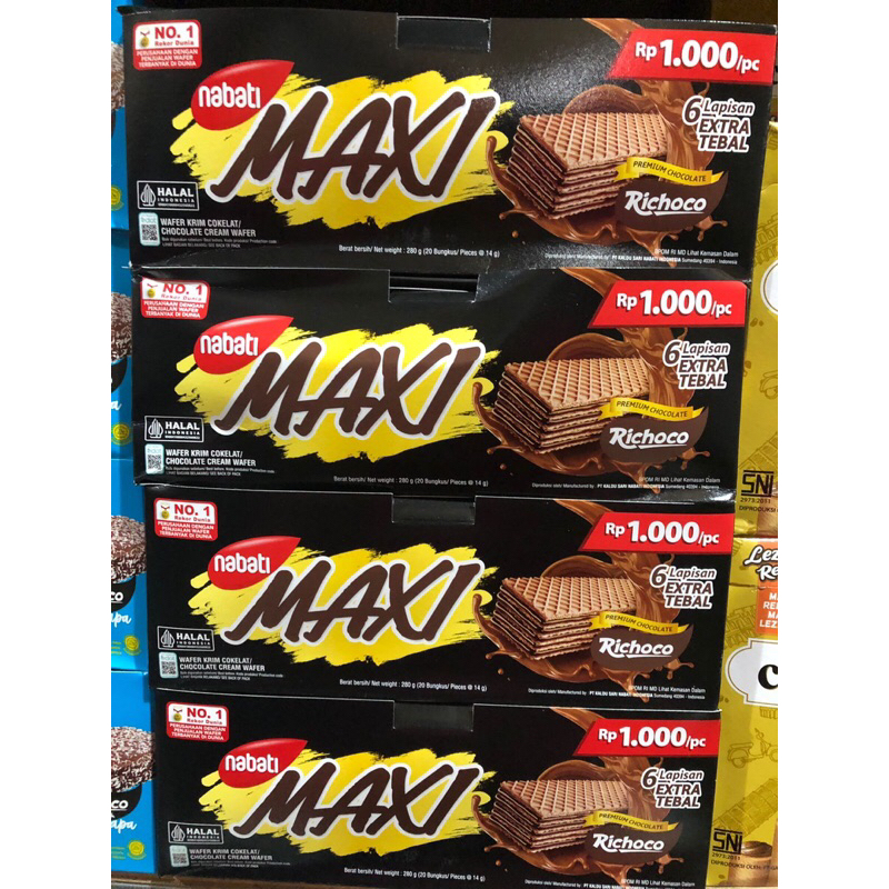 Jual Nabati Wafer Maxi Richoco 14gr (1box 20 pcs) | Shopee Indonesia