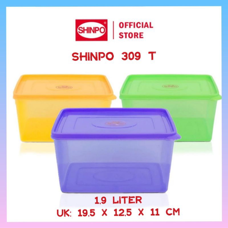 Jual SHINPO 309 T / Kotak Makanan Shinpo 1,9 Liter / Food Box 1900 ml ...