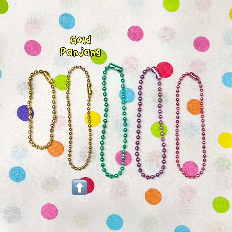 Jual [DAPET 12PCS] Ball Chain Rantai Biji Lada Merica Warna Metallic ...