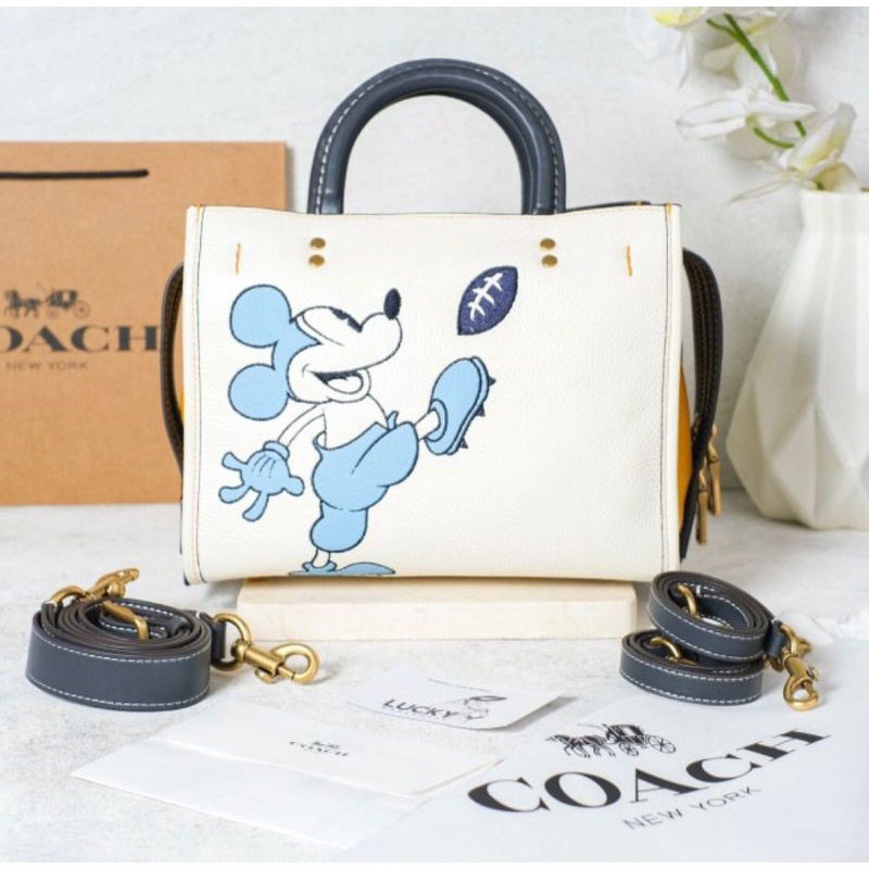 Jual COACH X Disney Rogue 25 With Mickey Mouse - ORIGINAL 100% | Shopee ...
