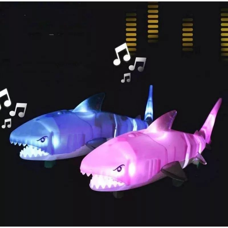 Jual Mainan Baby Shark Ikan Hiu Nyala Lampu & Musik Berjalan Berenang ...