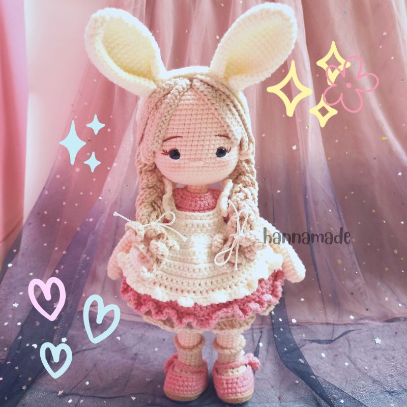 Jual HANNAMADE • Boneka Rajut Amigurumi Rosie Baju dan Aksesoris Bisa ...