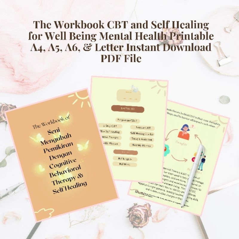 Jual Planner and Journal Inserts The Workbook CBT and Self Healing for ...