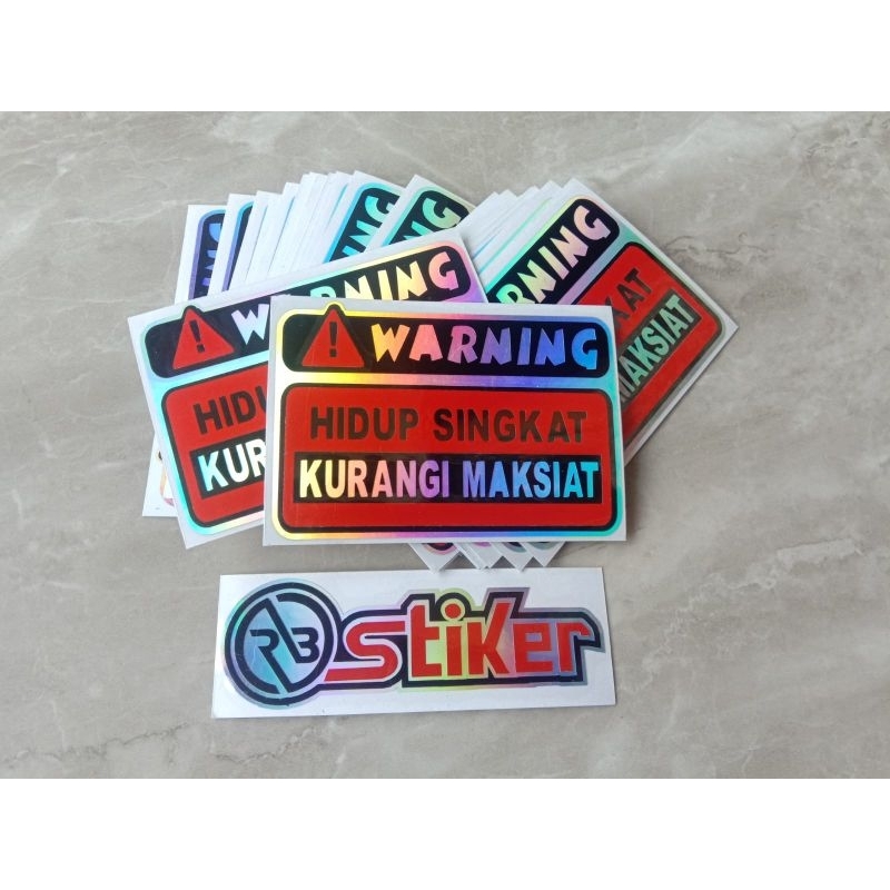 Jual Stiker warning kata kata lucu unik | Shopee Indonesia