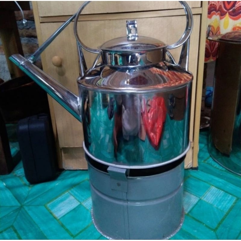 Jual Set Anglo Drum + Teko Ceret Angkringan stainless tebal 4 liter ...