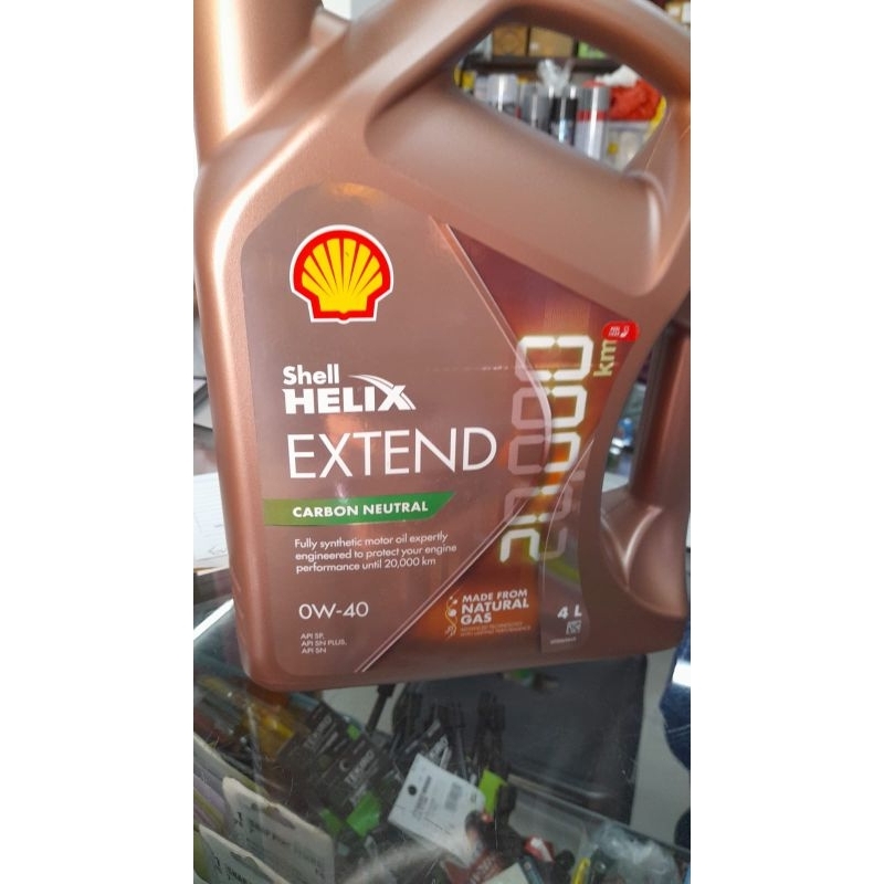 Jual Oli Shell Helix EXTEND 0W-40 Ultimate Performance 20.000 KM Fully ...
