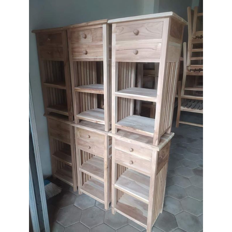 Jual MEJA DISPENSER KAYU JATI MEJA DISPENSER LACI 2 | Shopee Indonesia