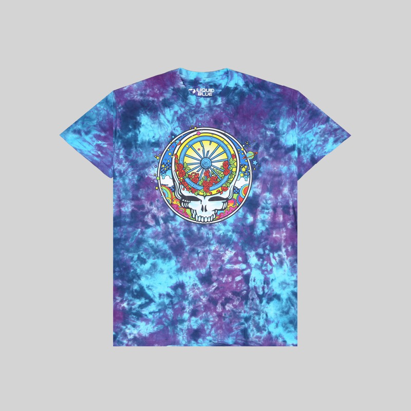 Jual TS GRATEFUL DEAD - SYF WHEEL & ROSES TIE DYE ( ROCK MERCH ...