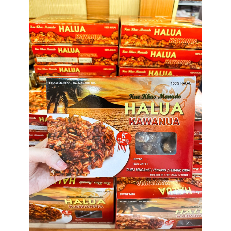 Jual Halua kenari Kawanua 185gr (Oleh oleh khas Manado - Kemasan dus ...