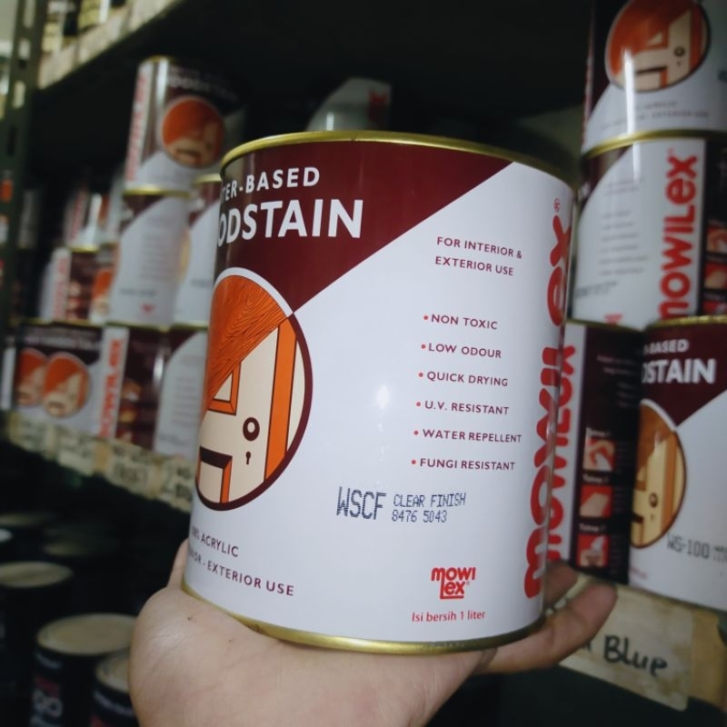 Jual PLITUR KAYU MOWILEX WOODSTAIN WATER BASE | Shopee Indonesia