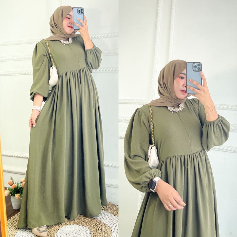 Jual Kensha Dress/dress simpel/dress pesta/dress crincle/dress polos ...