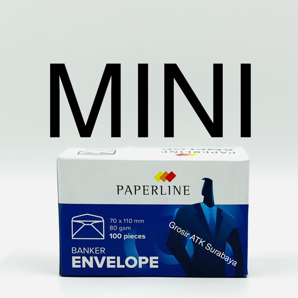 Jual AMPLOP PAPERLINE EV MINI / Amplop Banker Mini Putih Polos PG 70 x ...