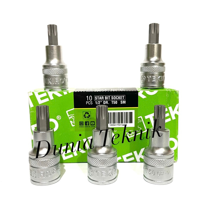 Jual TEKIRO Star Bit Socket T50 Mata Sok Bintang T50 Mata Kunci Sock Bintang T50 1/2” Mata Shock ...