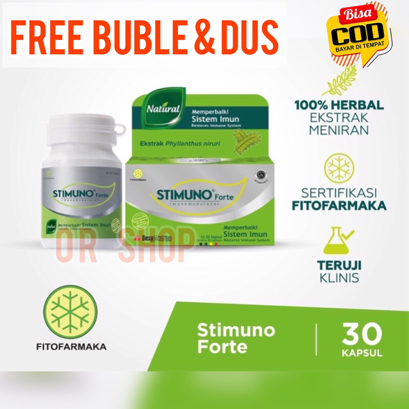 Jual Stimuno Forte isi 30 Kapsul | Imunomodulator herbal 100% ...