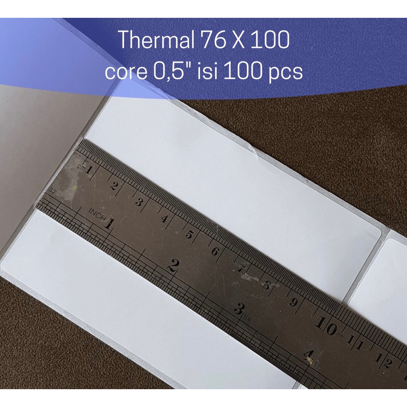 Jual Label Thermal 78 x 100 - 76x100 mm 76 x 100 - 80x100 80mm isi 100 ...