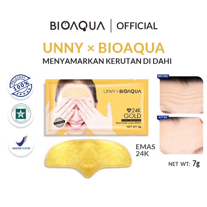 Jual Bioaqua 24K Gold Collagen Crystal Forehead Mask 7gr | Shopee Indonesia