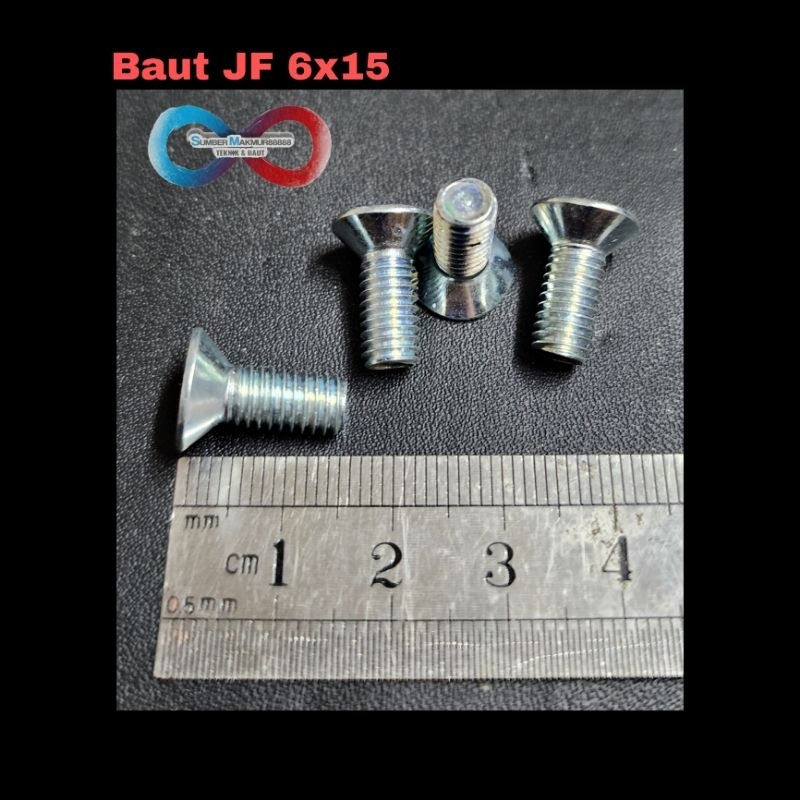 Jual Baut (JF) 6x15 / Baut obeng per 100 pcs | Shopee Indonesia