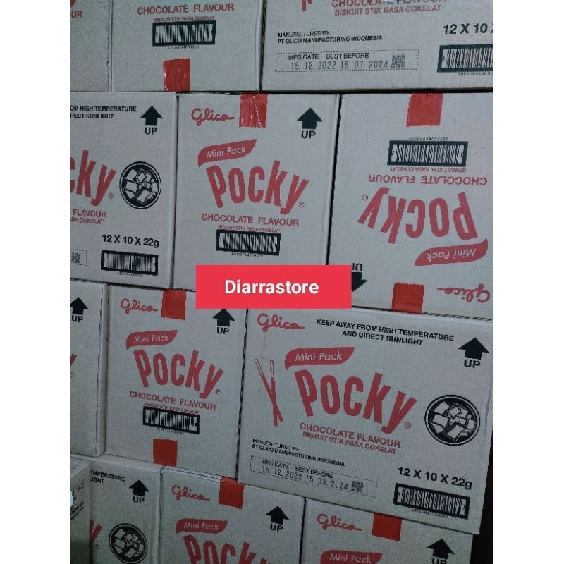 Jual 1 Dus Pocky Mini Stick 22 gram ( 12box x 10pcs) Coklat Strawberry ...