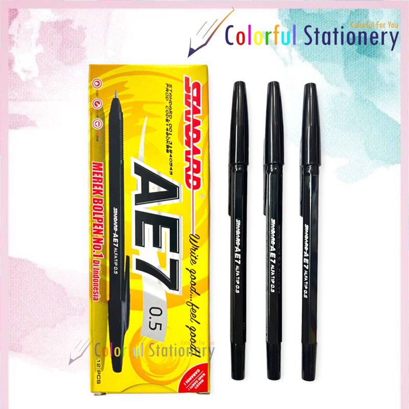 Jual Pulpen / Ballpoint Standard AE 7 (12 Pcs) | Shopee Indonesia