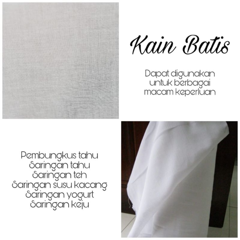 Jual Kain Batis ( saringan tahu, teh, susu kacang ) lebar kain 110 cm | Shopee Indonesia