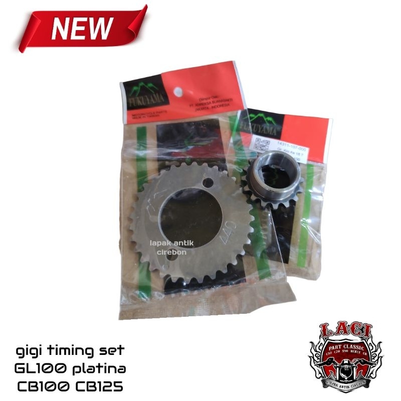 Jual gigi gear sentrik timing atas bawah gl100 platina cb100 k2 set ...