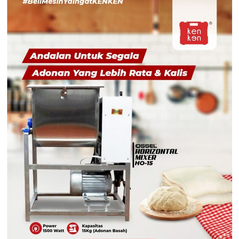 Jual OSSEL BERGARANSI Mixer Adonan Horizontal Mixer Roti Mixer Donat ...