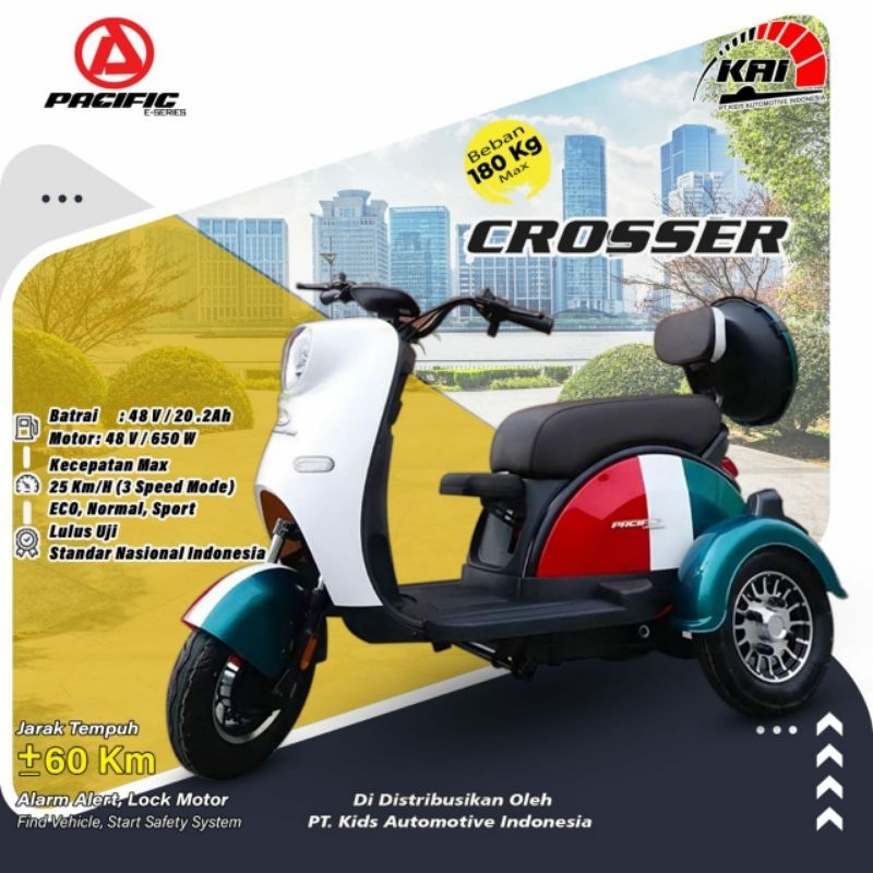 Jual Sepeda Listrik Elektrik Bike Pacific Crosser | Shopee Indonesia