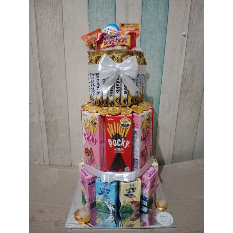 Jual WARVI - SNACK TOWER B / Snack cake / money roll / Cake birthday ...