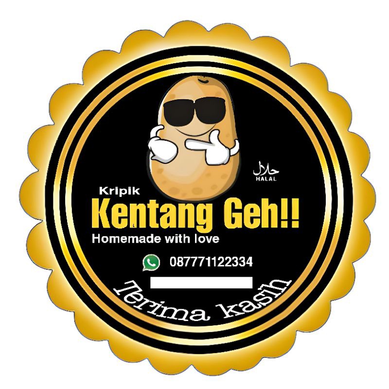 Jual Sticker Kripik Kentang Shopee Indonesia