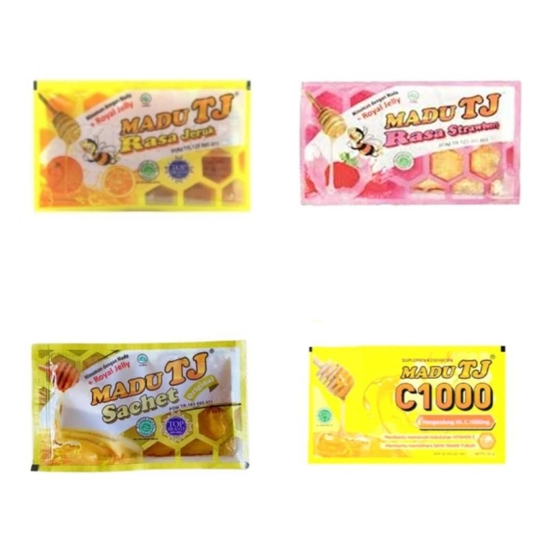 Jual madu TJ sachet 12's 12sachet rasa original strawberry jeruk C1000 ...