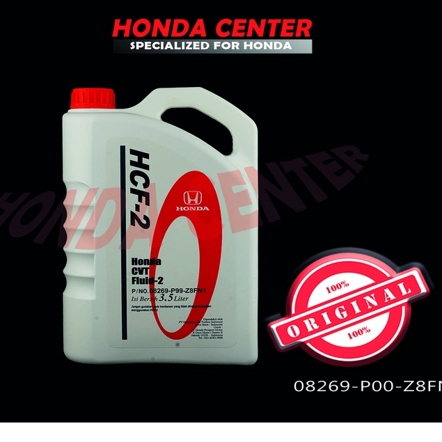Jual Oli Honda Hcf-2 Oli Oli Transmisi Cvt 2 Honda Cvt Fluid 2 100% Original Honda 3.5l | Shopee ...