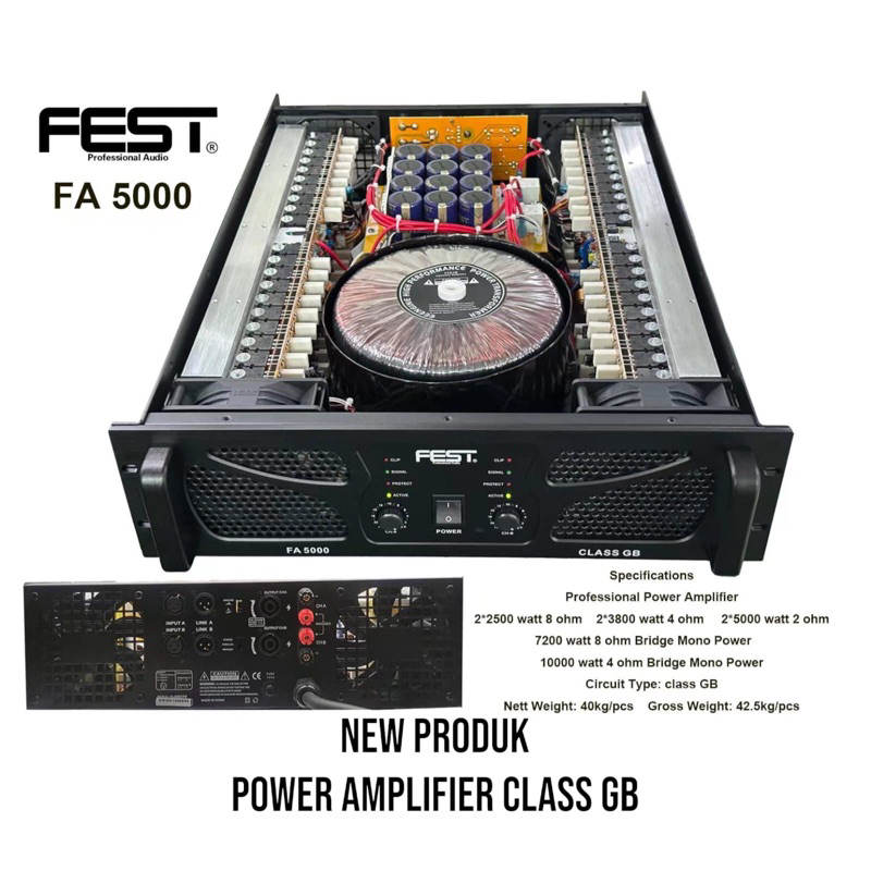 Jual Power Fest FA 5000 Original Amplifier FEST FA5000 | Shopee Indonesia
