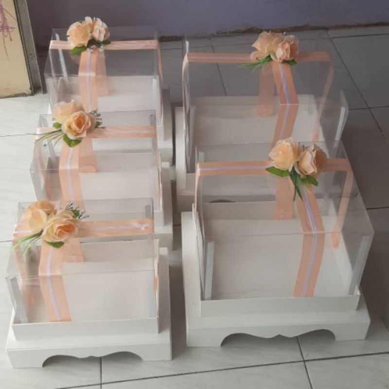 Jual kotak hantaran seserahan pernikahan 1 set isi 4 box perhiasan ...