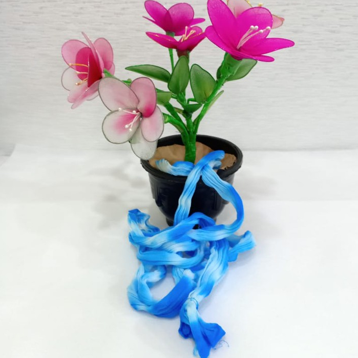 Jual Kain stoking sembur biru benhur putih per helai 150cm Stocking ...