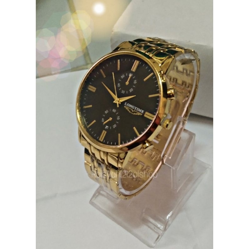 Jual JAM TANGAN PRIA LONGTIME STEINLESS STEEL/FREE BATREI CADANGAN ...