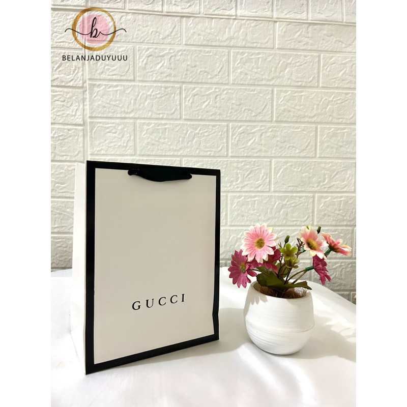 Jual Paper Bag Gucci Size Small Tempat Kotak Hadiah Parfum ( Ready ...