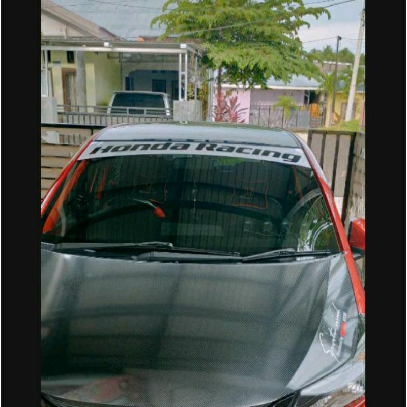 Jual stiker kaca mobil stiker Honda Racing stiker poni cetak bolong ...