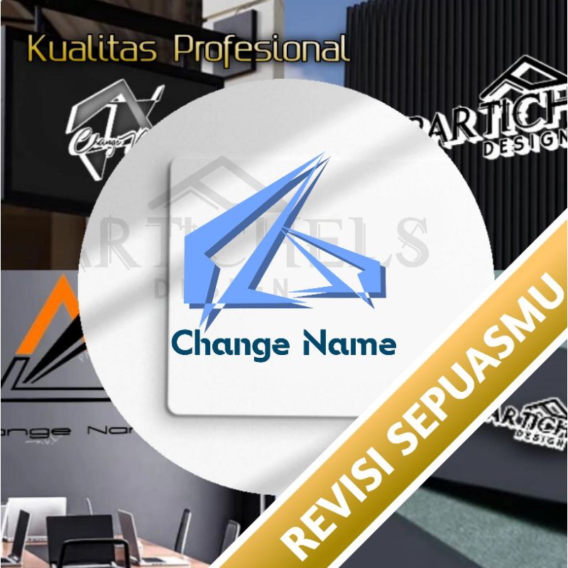 Jual Desain logo biru abstrak | Shopee Indonesia