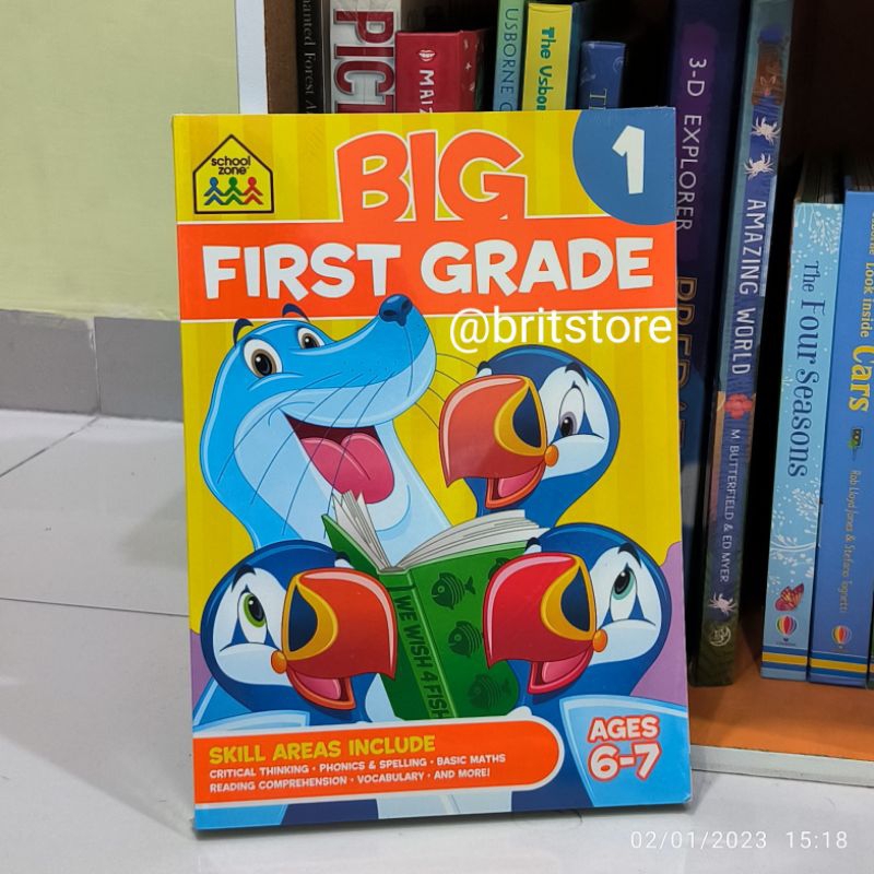Jual School Zone Big First Grade 1 Workbook Ages 6-7/ Buku Workbook ...