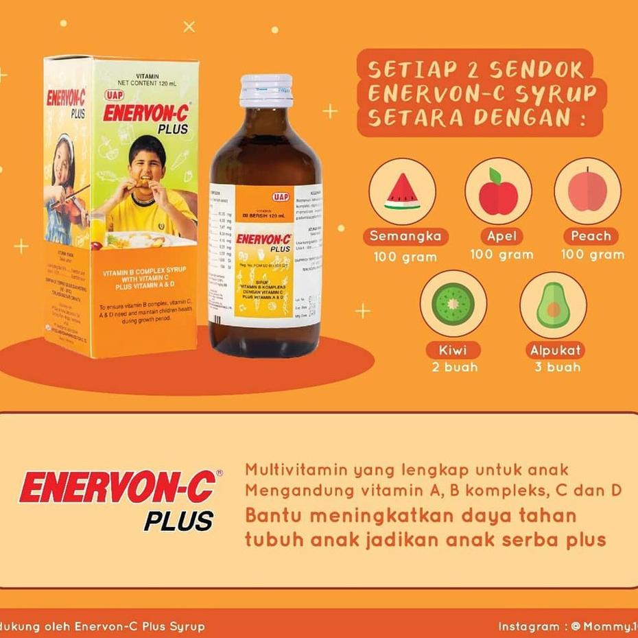 Jual Enervon-C Plus Sirup Multivitamin 120 ml | Shopee Indonesia