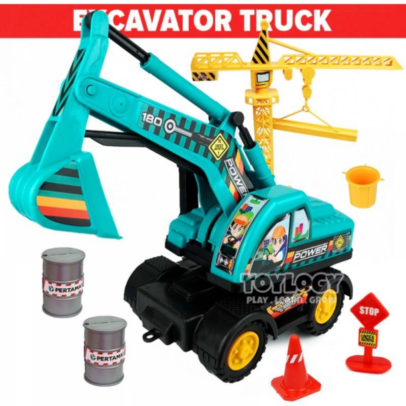 Jual Truck Excavator Mainan Anak Power 180 | Shopee Indonesia