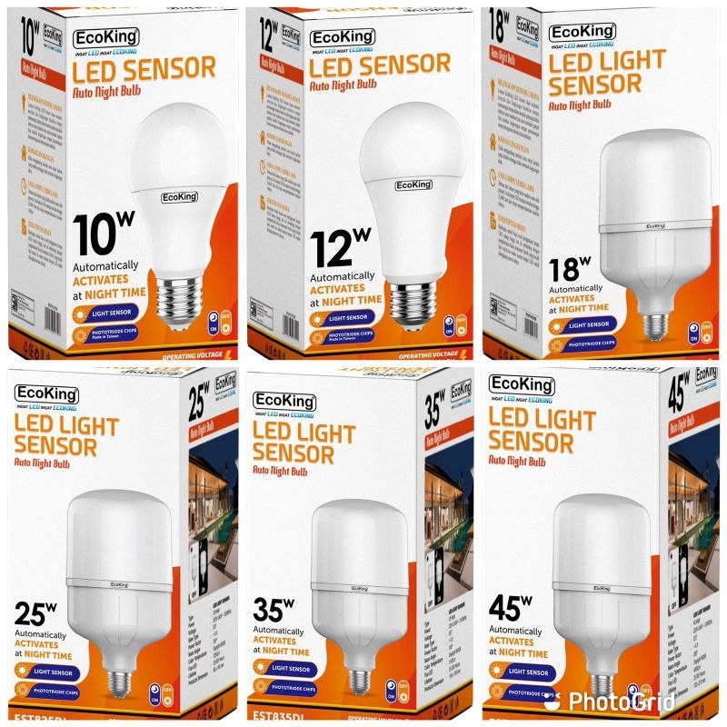 Jual Lampu Led Sensor Cahaya Ecoking (Otomatis Nyala Saat Gelap) Lampu ...